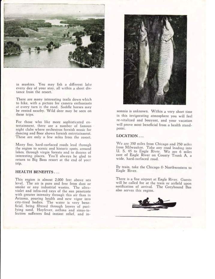 Big Bass Resort Brochures From the Past